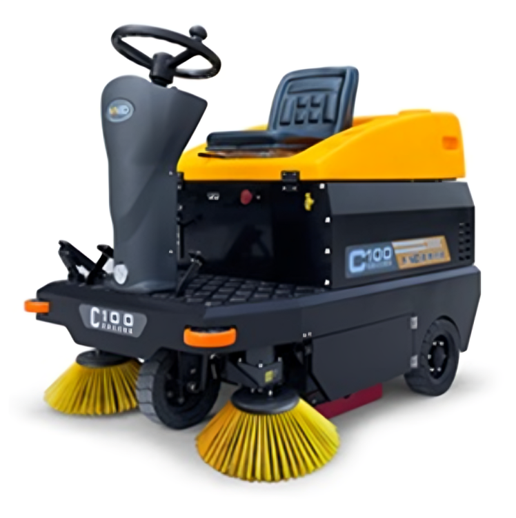 C100 Industrial Ride-On Battery Floor Sweeper – Heavy-Duty Commercial ...